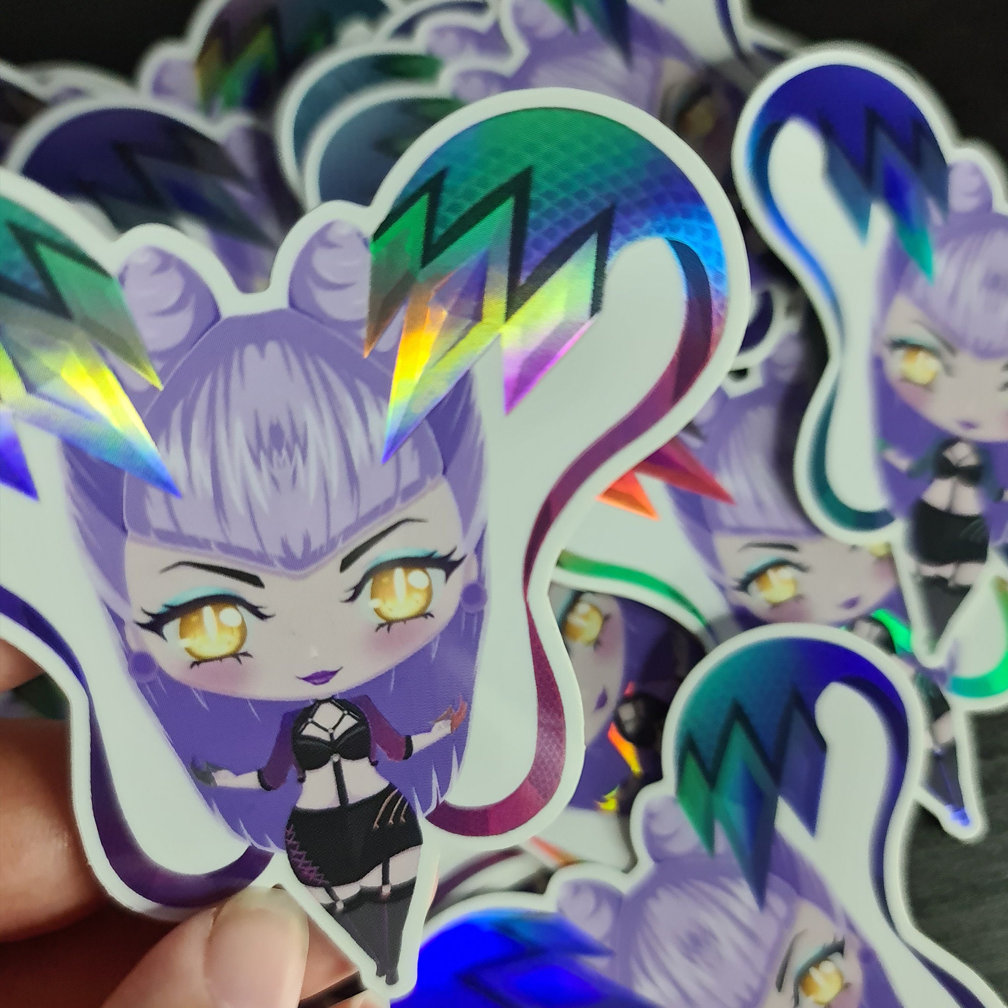 Chibi Evelynn KDA Fanart Sticker - Etsy