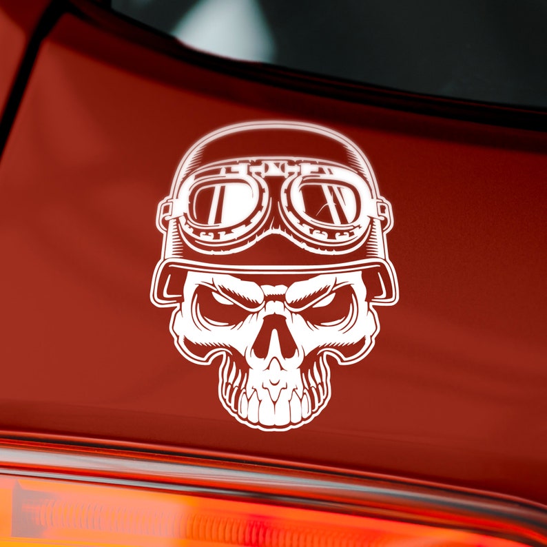 Skeleton Biker Decal Sticker for Cars Trucks Motorcycles - Etsy