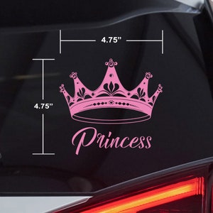 Die Cut Princess Crown Sticker Decal for Car, Laptops, Girls Room Wall ...