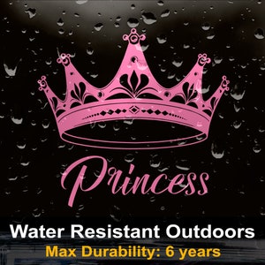 Die Cut Princess Crown Sticker Decal for Car, Laptops, Girls Room Wall ...
