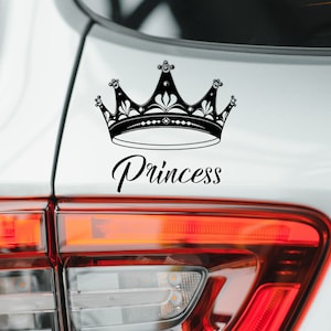 Die Cut Princess Crown Sticker Decal for Car, Laptops, Girls Room Wall ...