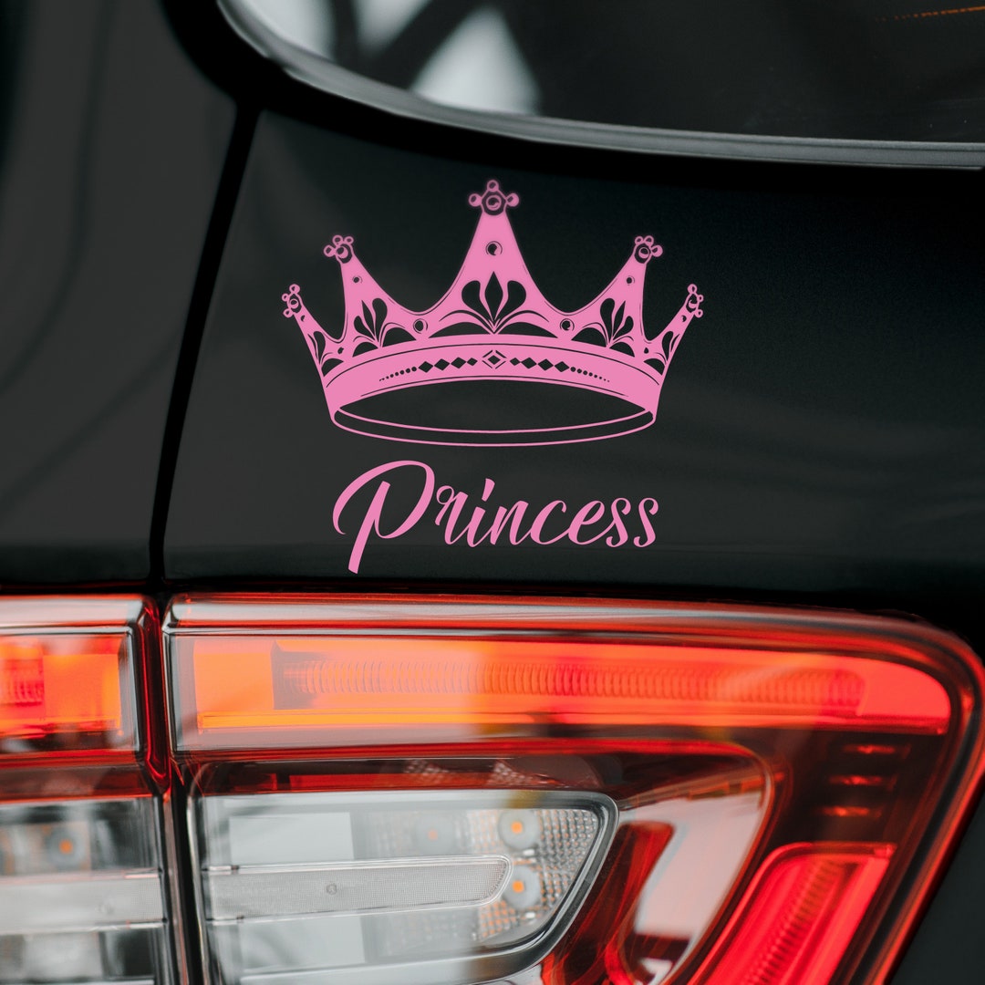 Die Cut Princess Crown Sticker Decal for Car, Laptops, Girls Room Wall ...