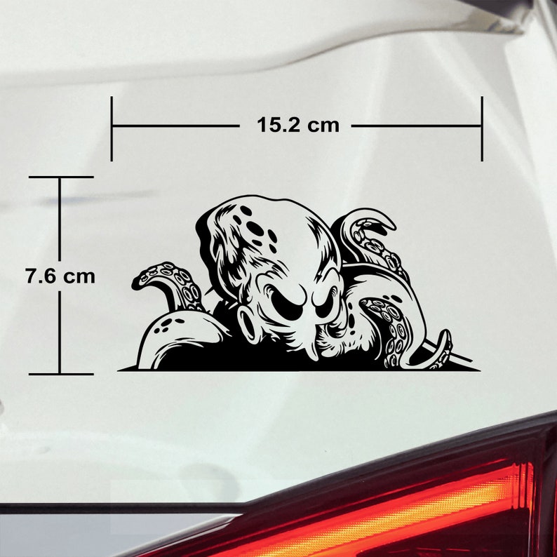 Peeking Monster Octopus Vinyl Decal: Unique Car/laptop Sticker - Etsy