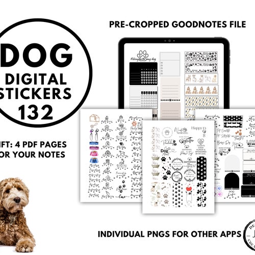 Pet Care Digital Stickers Cat and Dog Care Goodnotes - Etsy
