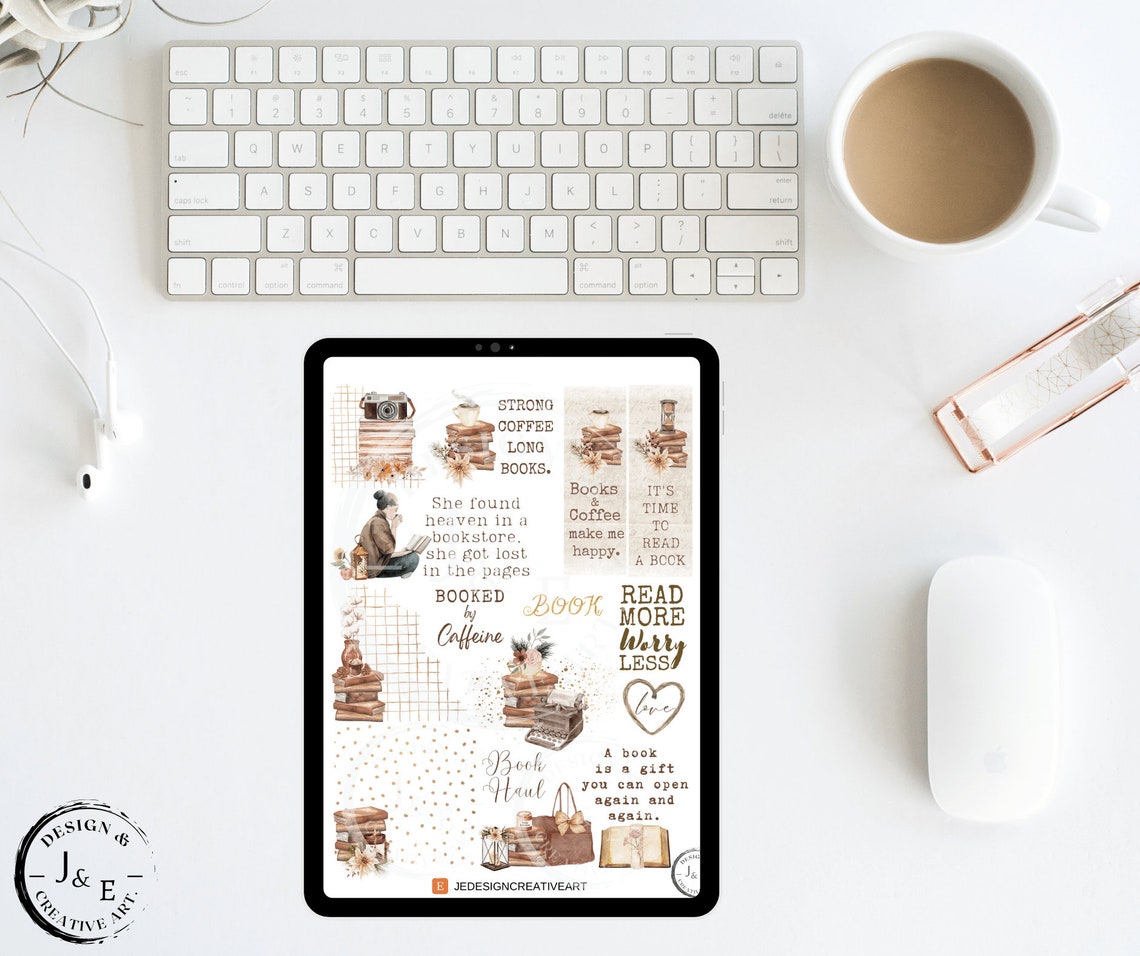 Book Love Digital Stickers for Goodnotes Bookworm - Etsy