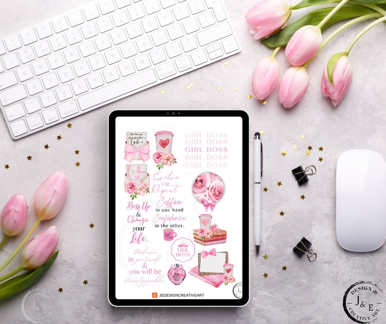 Girl Boss Goodnotes Stickers, Boss Babe Digital Stickers, Business ...