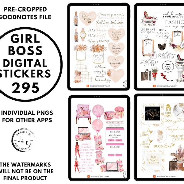 Book Love Digital Stickers for Goodnotes, Bookworm Stickerbook, Digital ...