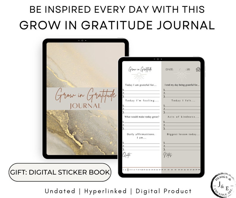 Grow in Gratitude Journal Digital Gratitude Journal Daily - Etsy