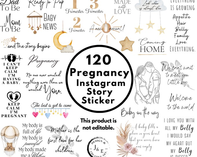 100 Mum Life Insta Story Sticker Set Instagram Stories Storysticker Kit ...