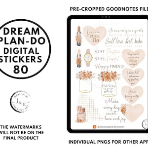 Dream Plan Do Goodnotes Stickers, Digital Planner Sticker, Everyday ...