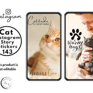 Cat Instagram Story Sticker, Pet Story Stickers, Cat Instagram Sticker ...