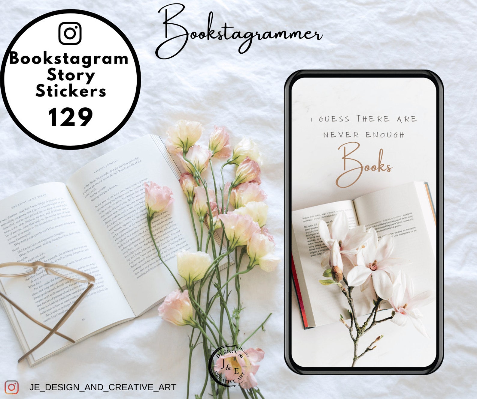 Bookstagram Story Stickers Bookworm Instagram Sticker Pack - Etsy