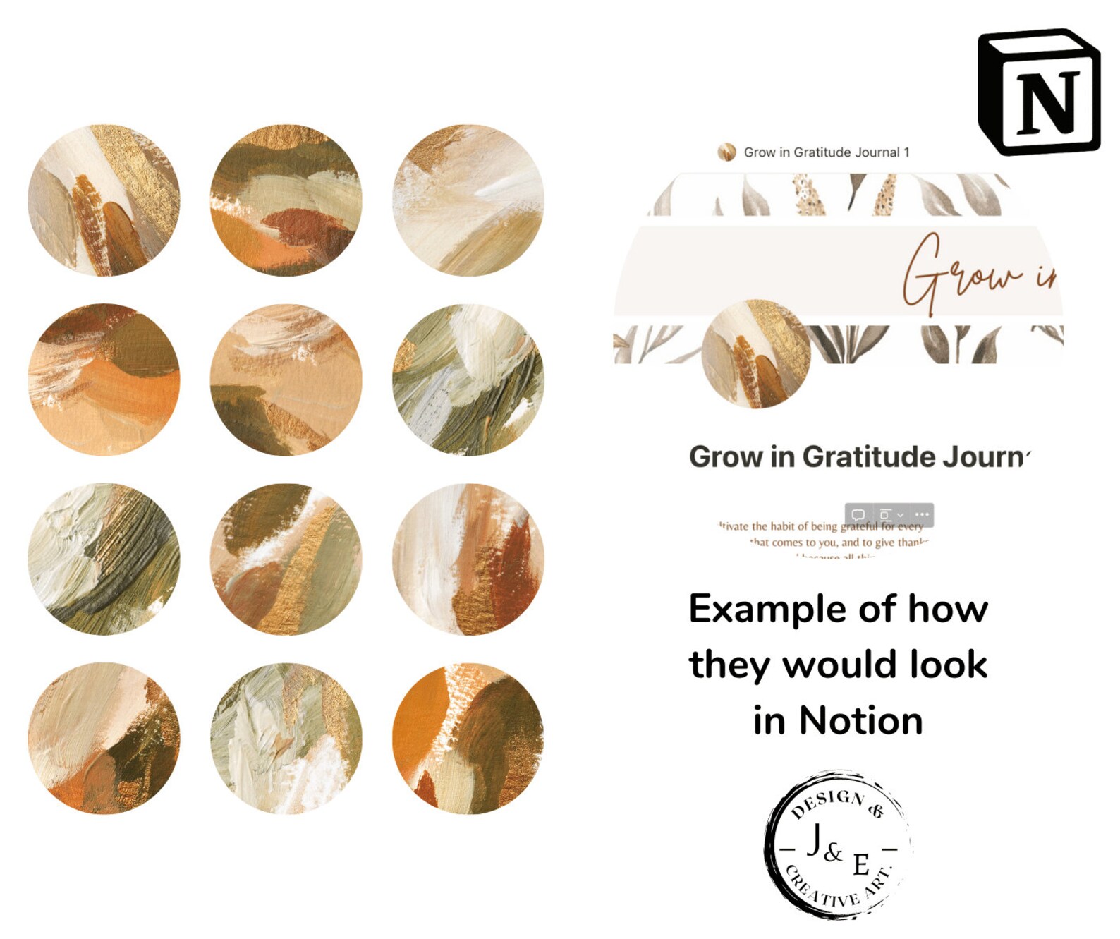 Notion Icons, Notion Aesthetic, Abstract Boho Notion Icons, Notion Icon Dashboard, Notion ...