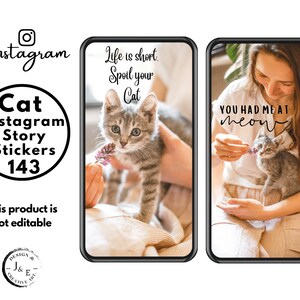 Cat Instagram Story Sticker, Pet Story Stickers, Cat Instagram Sticker ...