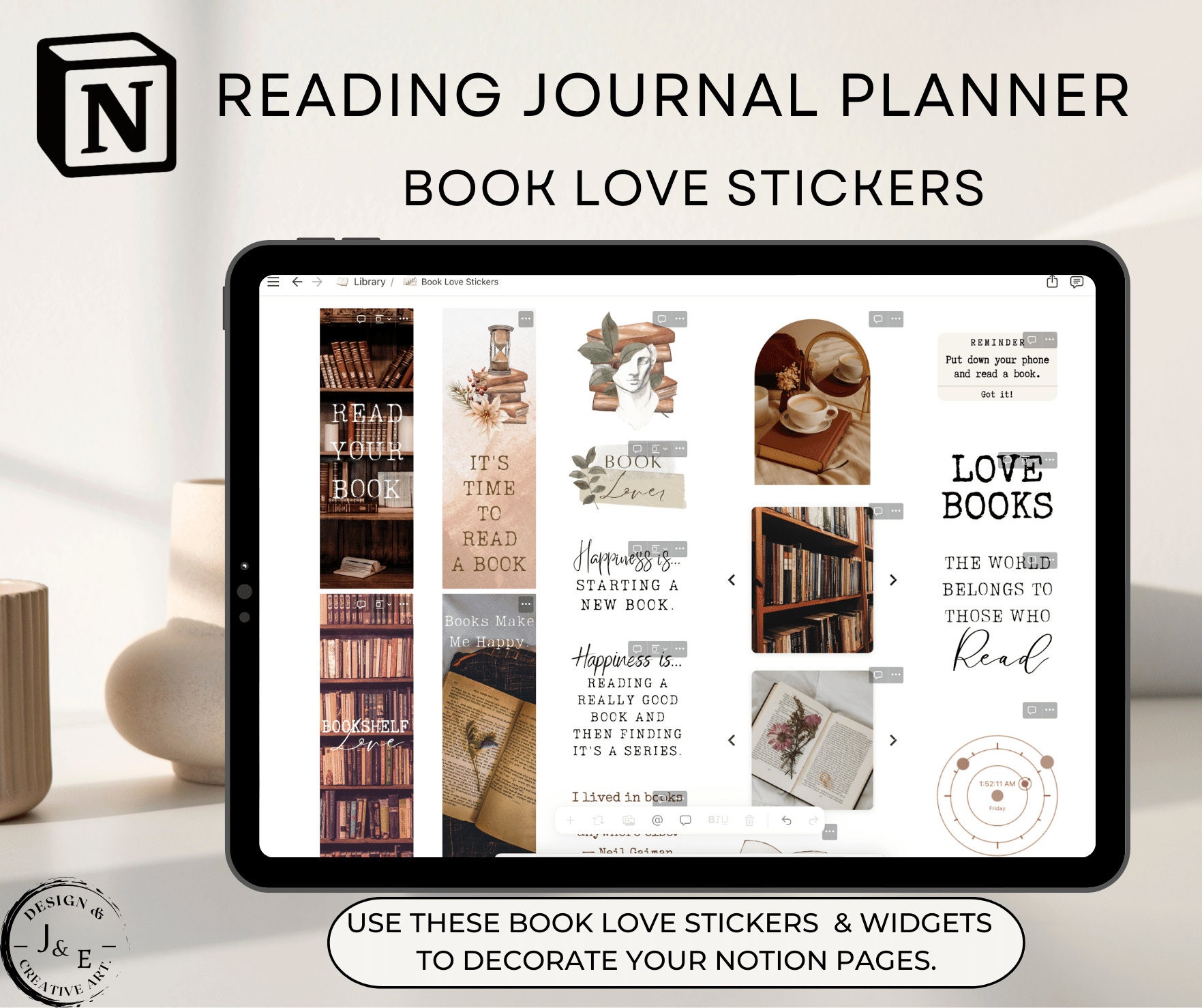 Notion Reading Journal Template, Reading Journal Planner, Reading ...