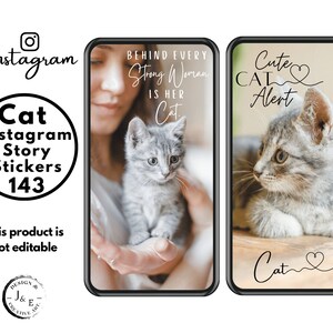 Cat Instagram Story Sticker, Pet Story Stickers, Cat Instagram Sticker ...