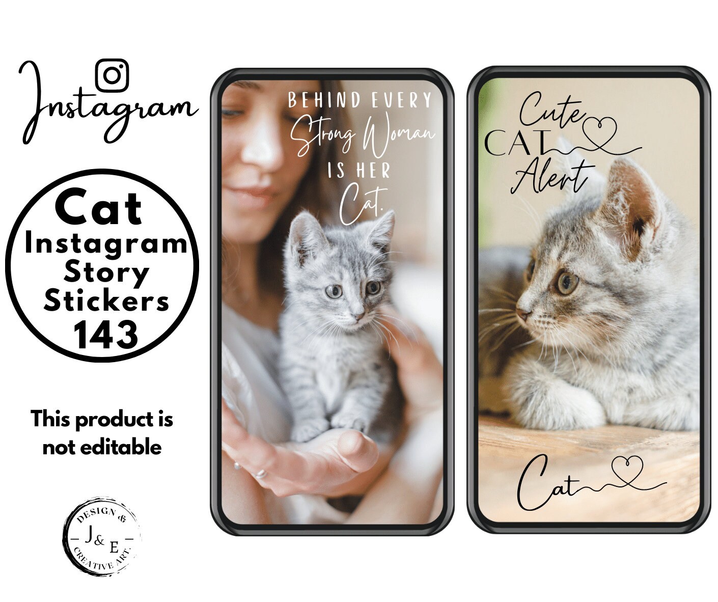 Cat Instagram Story Sticker, Pet Story Stickers, Cat Instagram Sticker ...