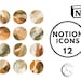 Notion Icons, Notion Aesthetic, Abstract Boho Notion Icons, Notion Icon ...