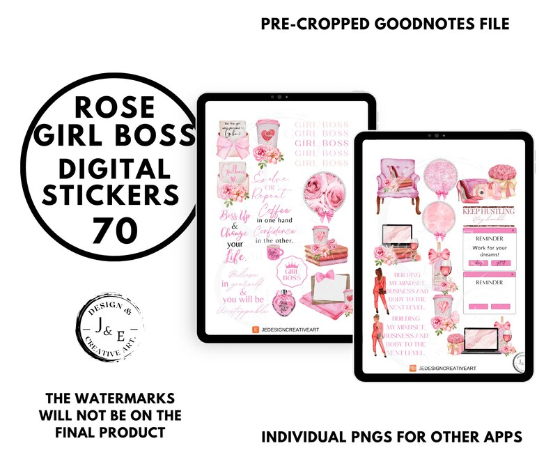 Girl Boss Goodnotes Stickers, Boss Babe Digital Stickers, Business ...