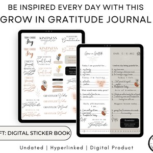 Grow in Gratitude Journal, Digital Gratitude Journal, Daily Reflection ...