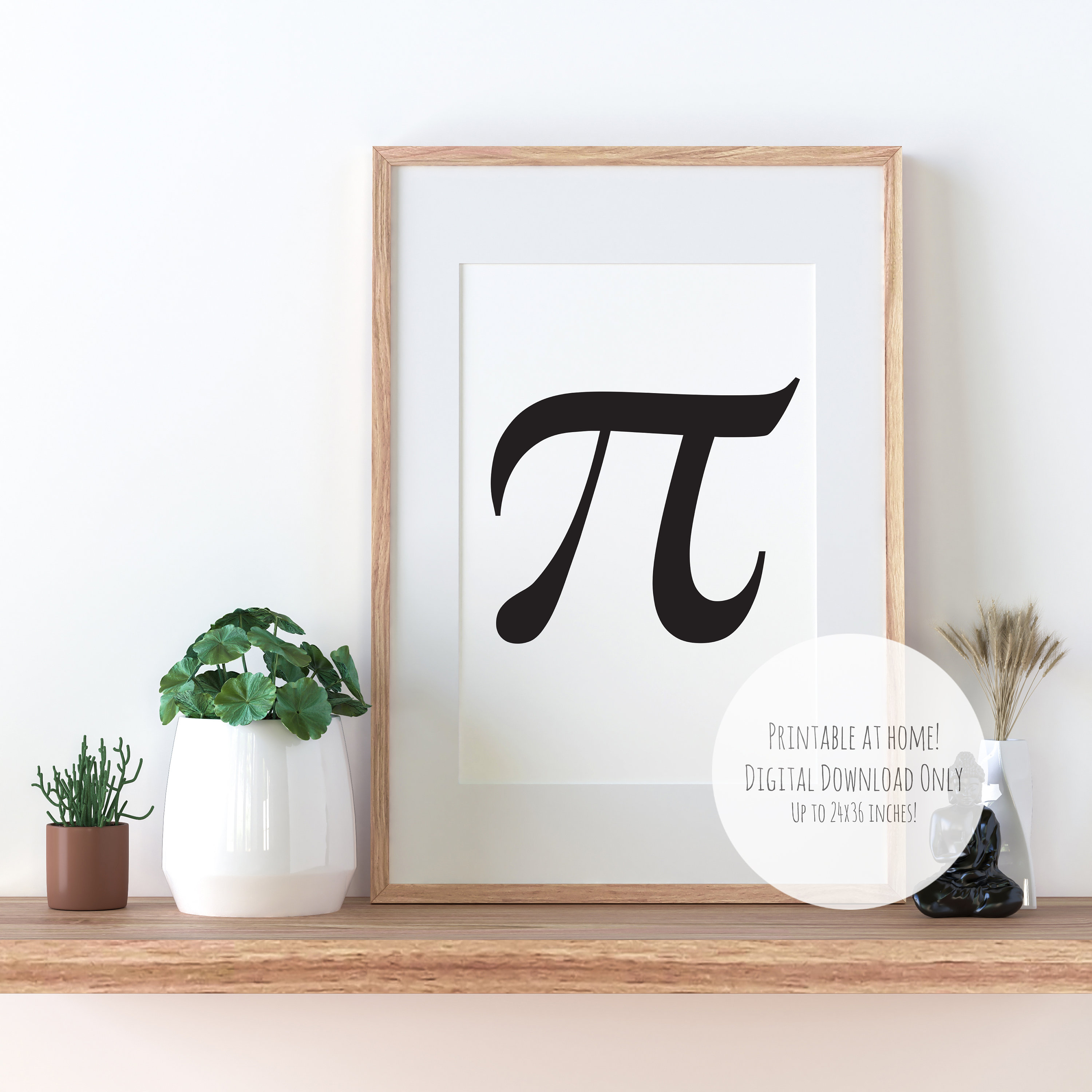 Pi Symbol, Greek Letter Pi, Digital Poster, Wall Print, Wall Decor ...