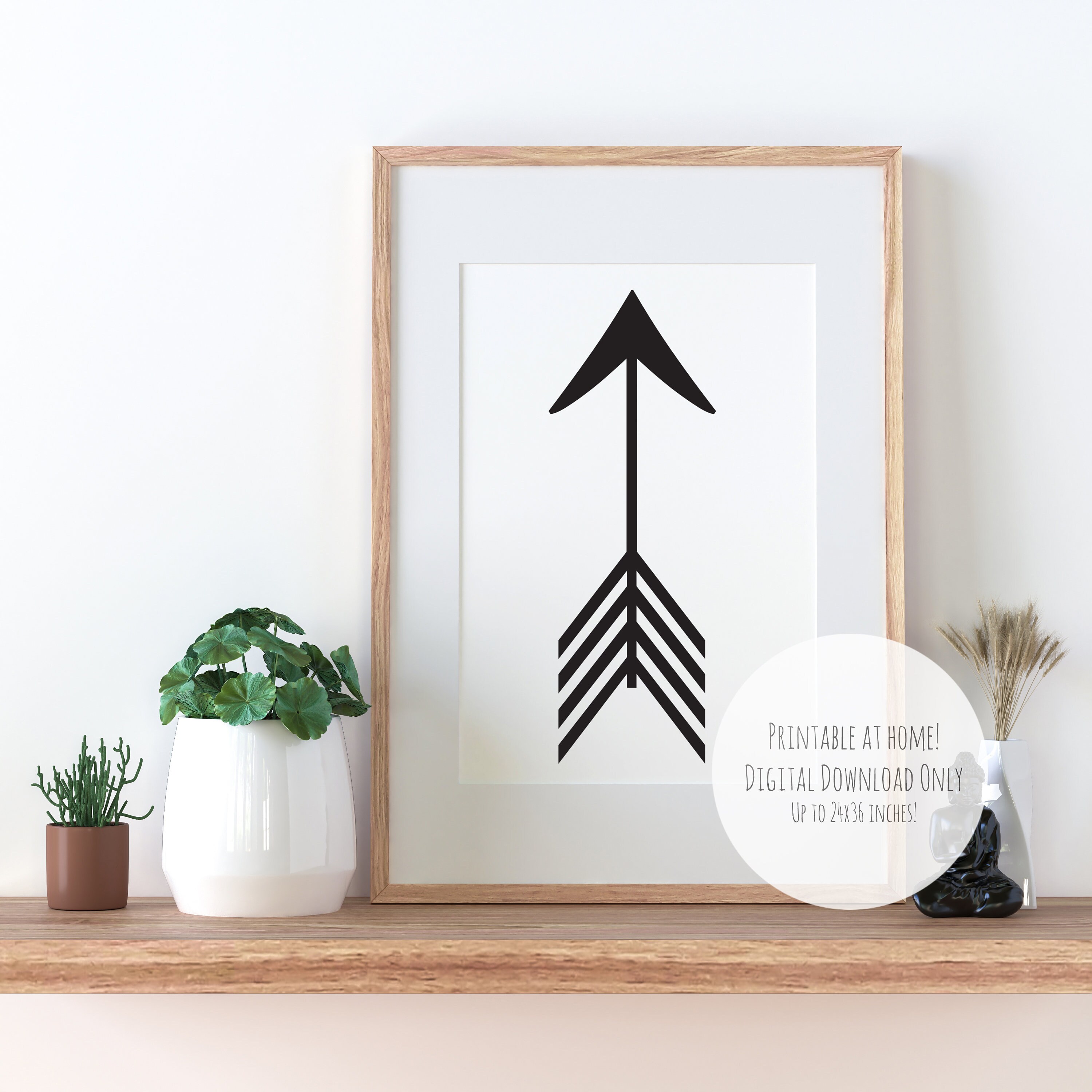 Arrow Sign - Instant Digital Download, Office Wall Art, Typography ...