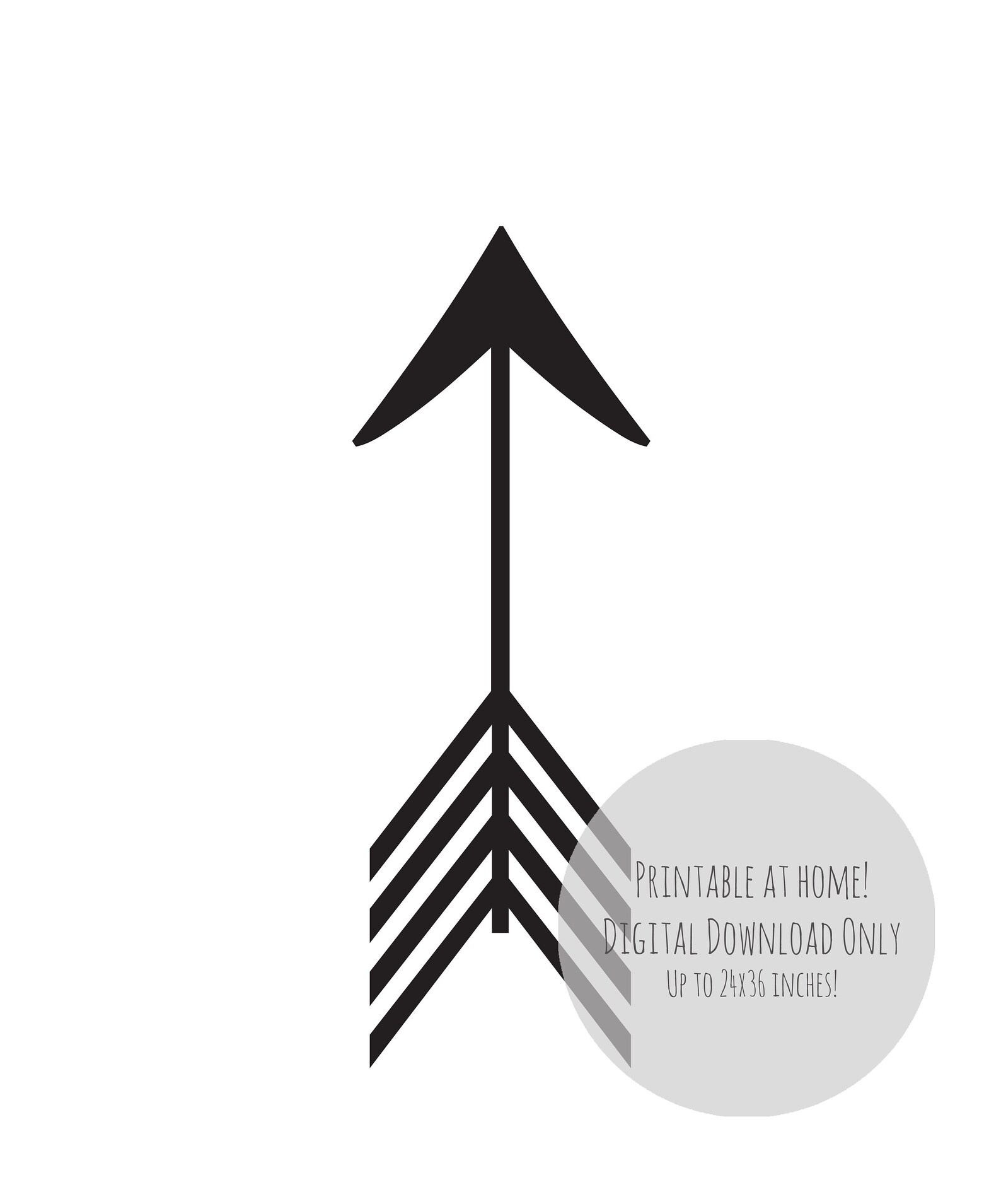 Arrow Sign - Instant Digital Download, Office Wall Art, Typography ...