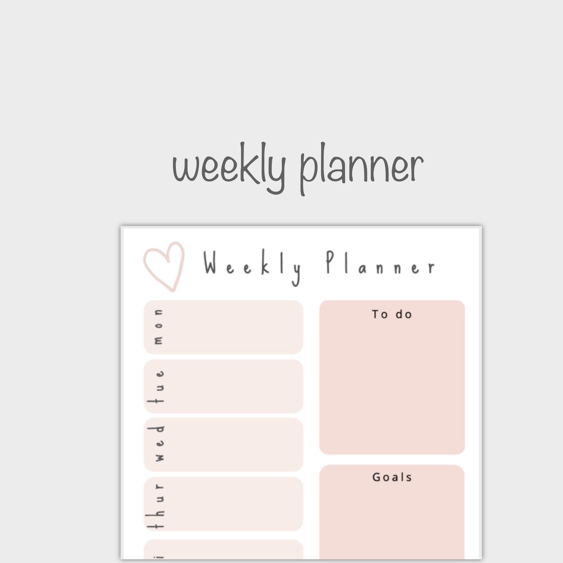 Weekly Planner, Printable Weekly Planner, Weekly Schedule, Digital ...