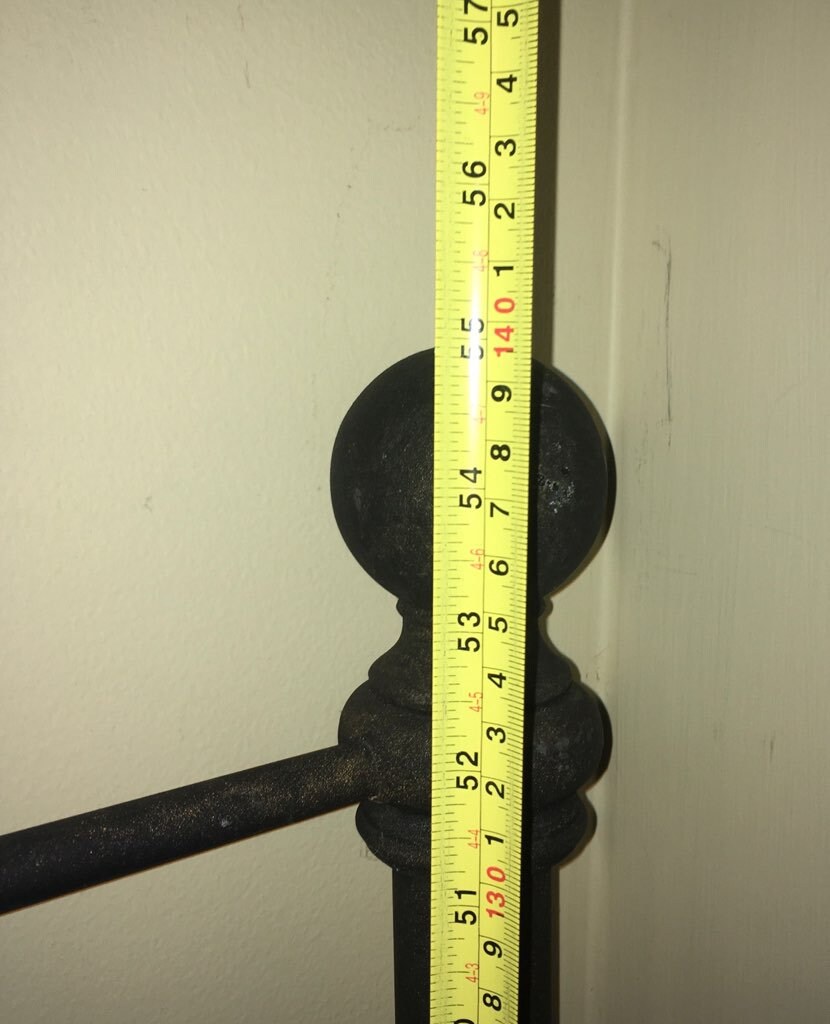 Vintage Victorian Wrought Iron Arched Scroll Design Post Full Queen ...