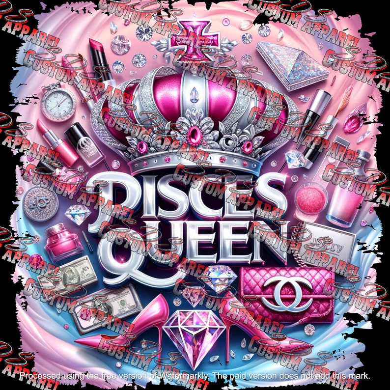 Pisces Queen PNG: Zodiac Sign, Birthday Design (digital Download) - Etsy