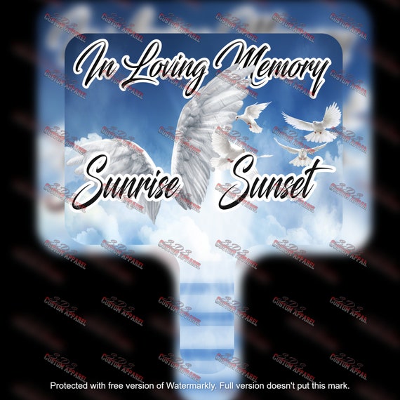 Design & Templates Templates in loving memory memorial fan funeral fan ...