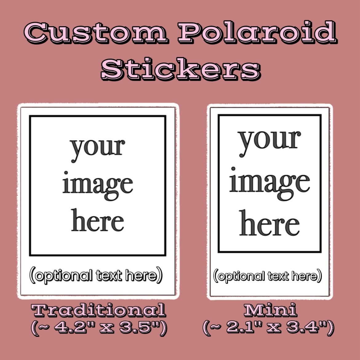 Custom Polaroid Sticker Decal - Etsy