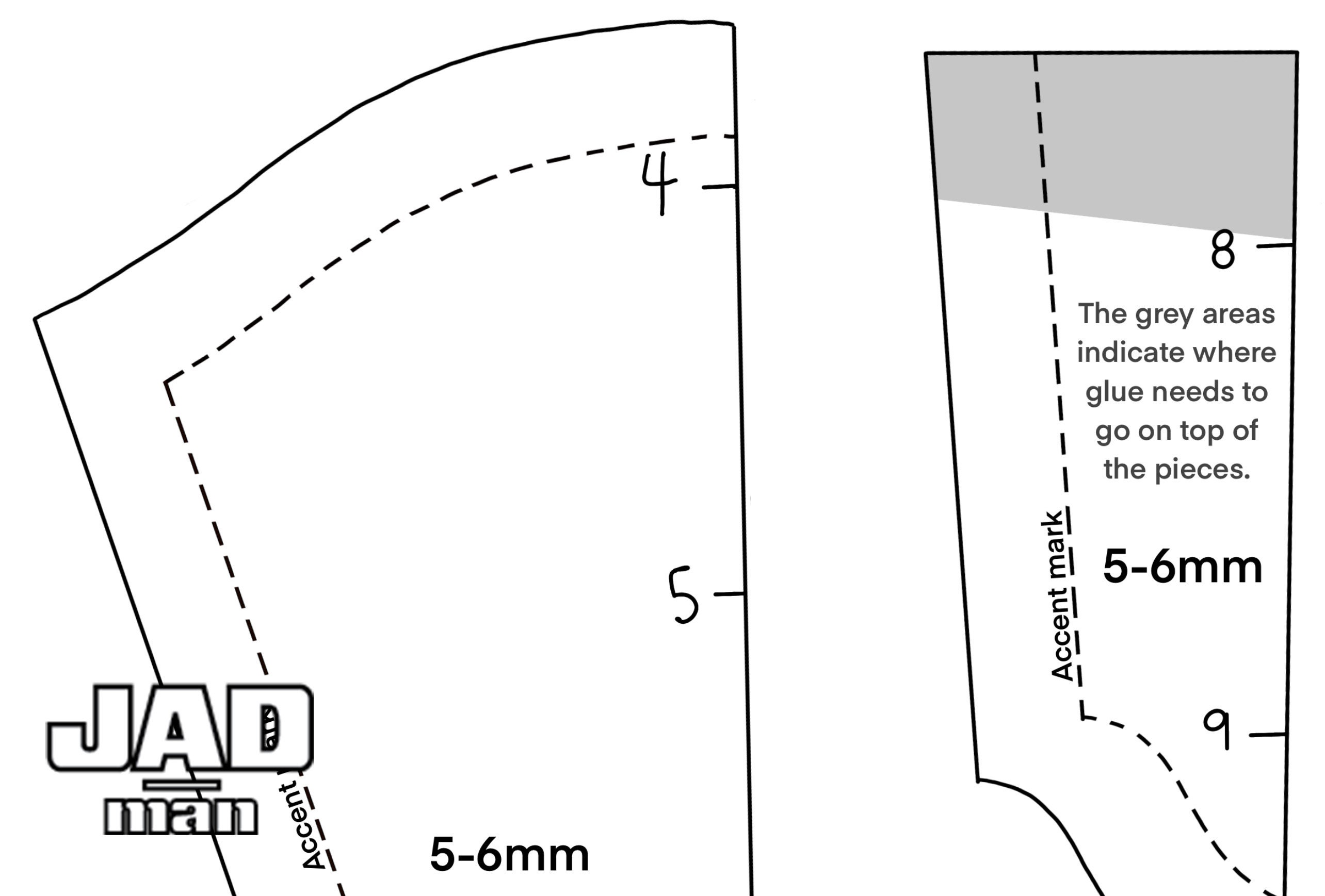 Simple Bracer Foam Template - Etsy