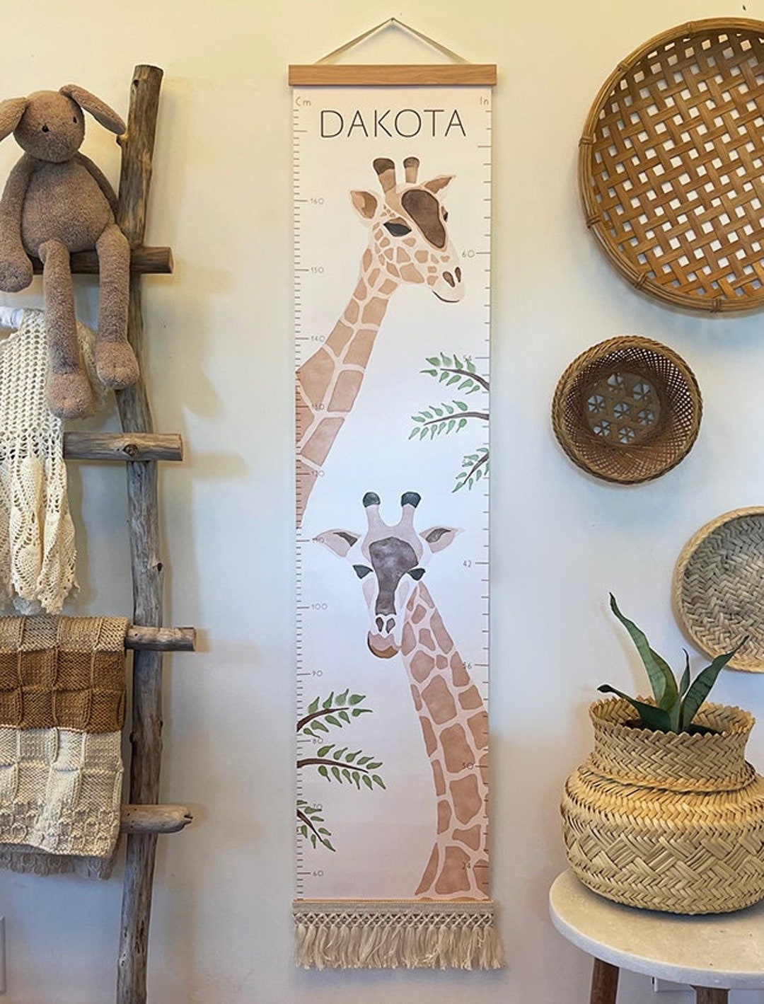 Personalized Growth Chart for Kids,giraffe Growth Chart,personalized ...