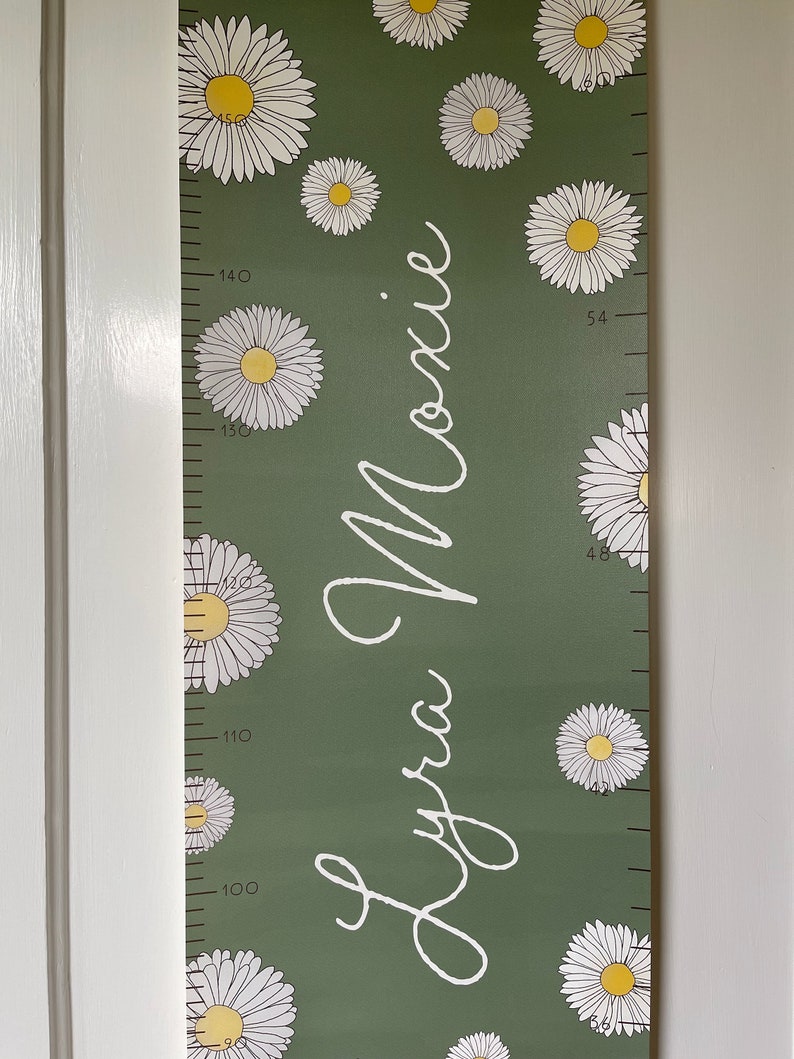 Personalized Daisy Growth Chart for Kids Daisy Nursery | Etsy