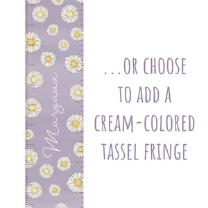 Personalized Daisy Growth Chart for Kids, Daisy Nursery Decor, Lavender ...