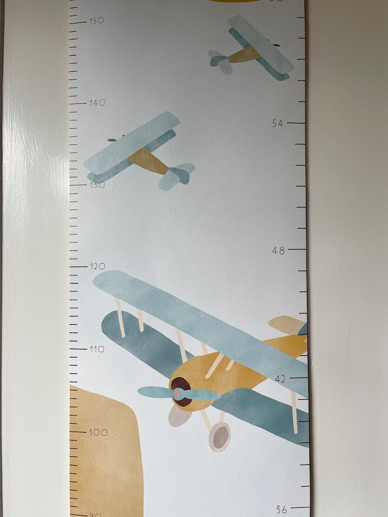 Personalized Growth Chart, Vintage Airplane Height Chart, Personalized ...