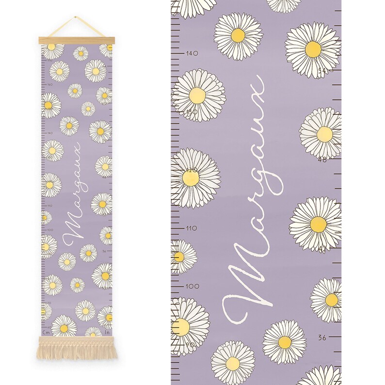 Personalized Daisy Growth Chart for Kids Daisy Nursery Decor - Etsy