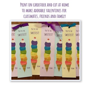 Printable Valentines | Bookmarks | Instant Digital Download | Print at ...