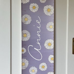 Personalized Daisy Growth Chart for Kids, Daisy Nursery Decor, Lavender ...