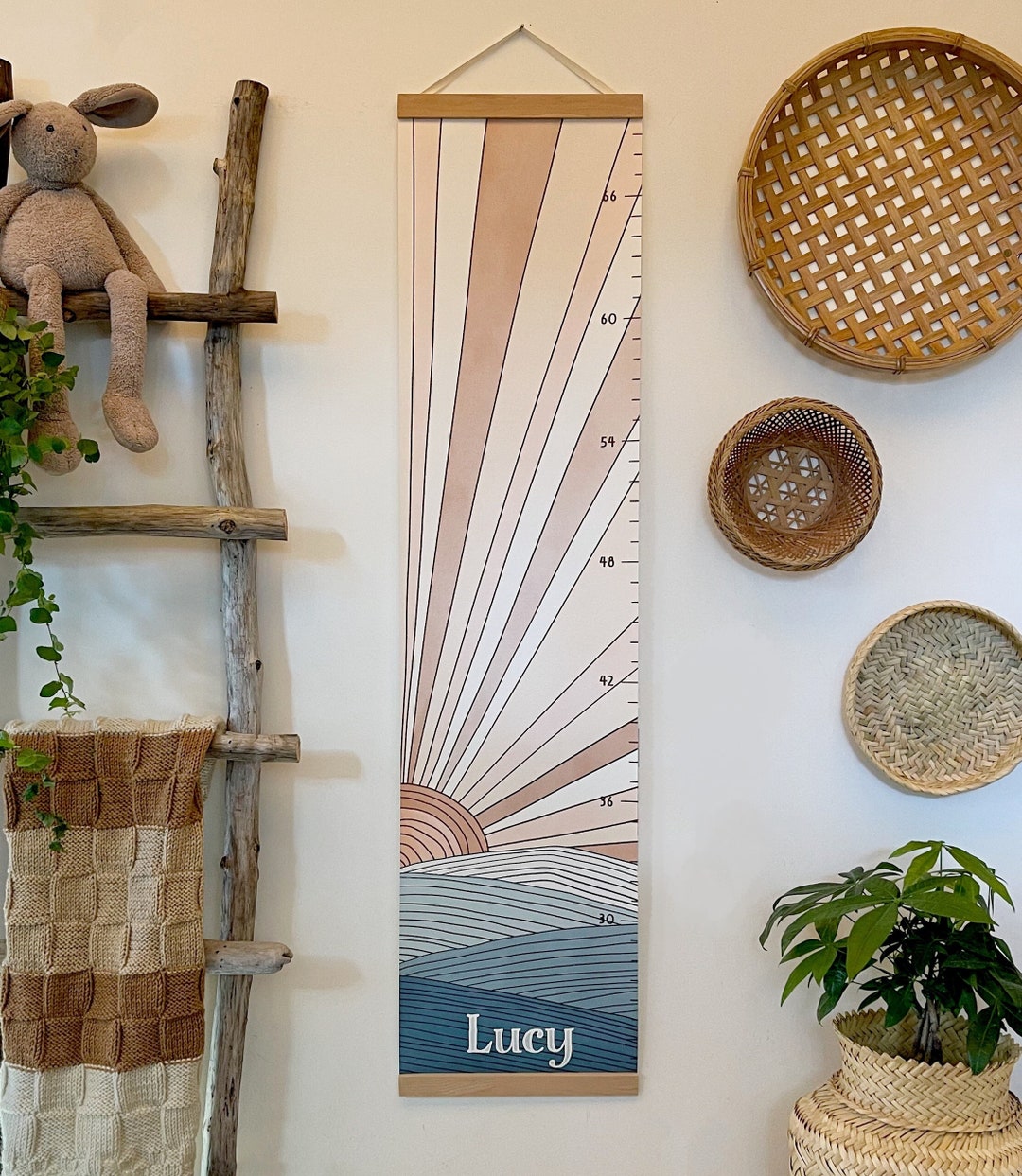 Personalized Growth Chart for Kids, Personalized Baby Gift,kids Height ...