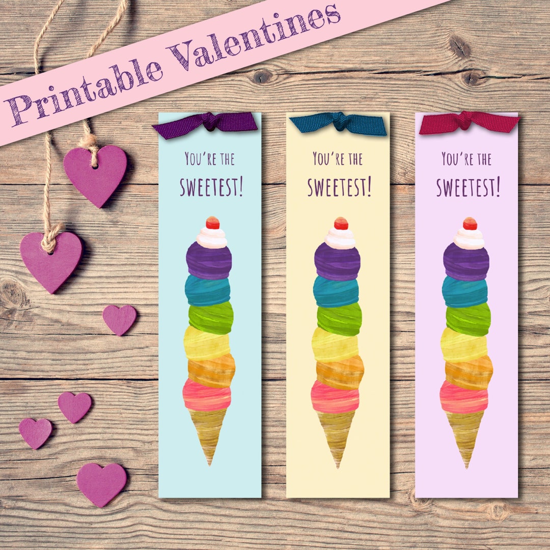 Printable Valentines | Bookmarks | Instant Digital Download | Print at ...