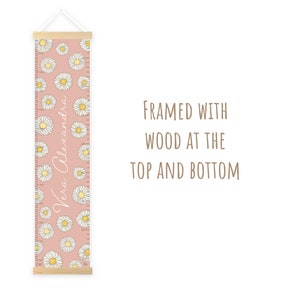 Personalized Daisy Growth Chart, Daisy Wall Decor, Blush Nursery ...