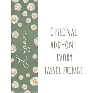 Personalized Daisy Growth Chart for Kids, Daisy Nursery Decor,natural ...