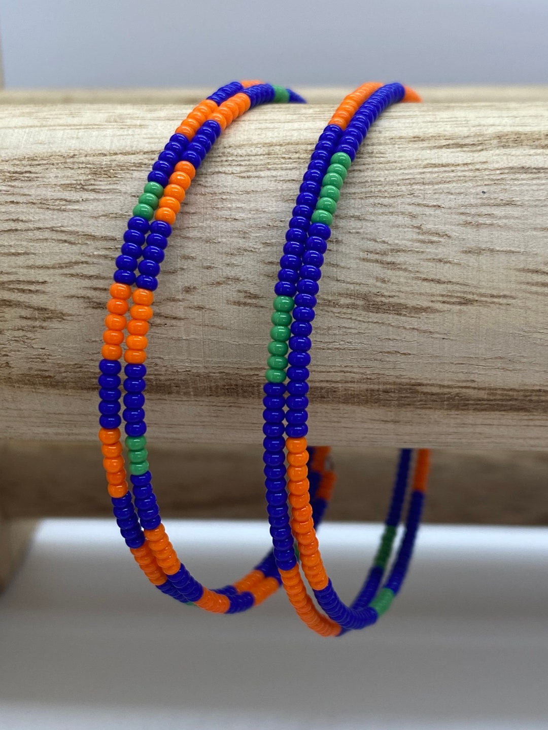 Florida Gators Miyuki Seed Bead Memory Wire Bracelet Set: Adjustable ...