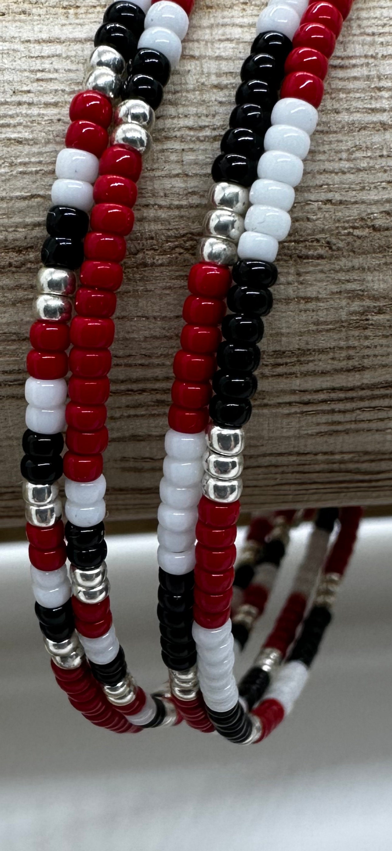 Atlanta Falcons Miyuki Seed Bead Memory Wire Bracelet Set, Stackable ...