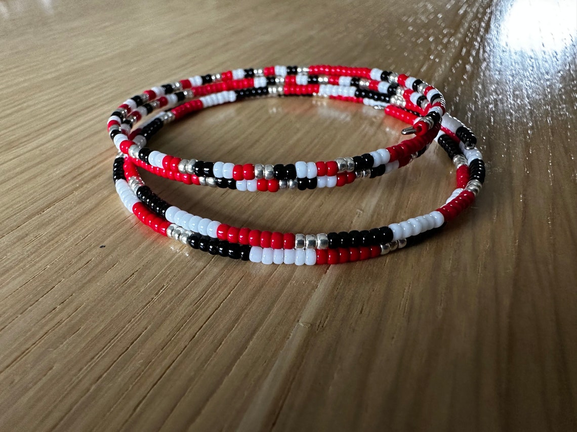 Atlanta Falcons Miyuki Seed Bead Memory Wire Bracelet Set, Stackable ...