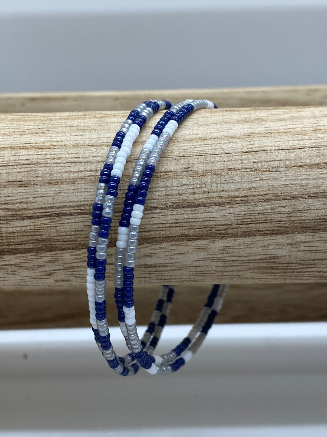 Dallas Cowboys Miyuki Seed Bead Memory Wire Bracelet Set: Adjustable ...