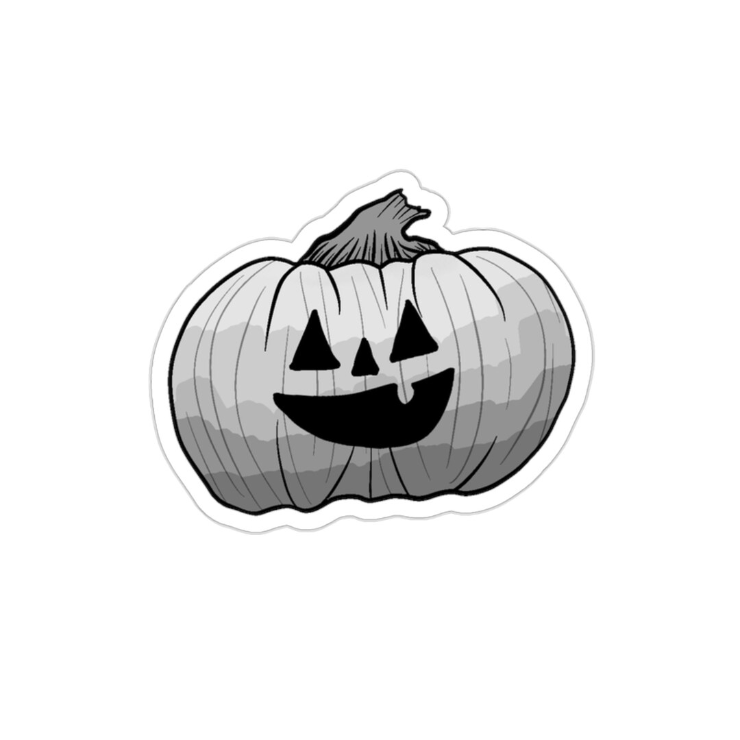 Silly Mouth Pumpkin Vinyl Sticker, Halloween Sticker, Jack-o-lantern ...