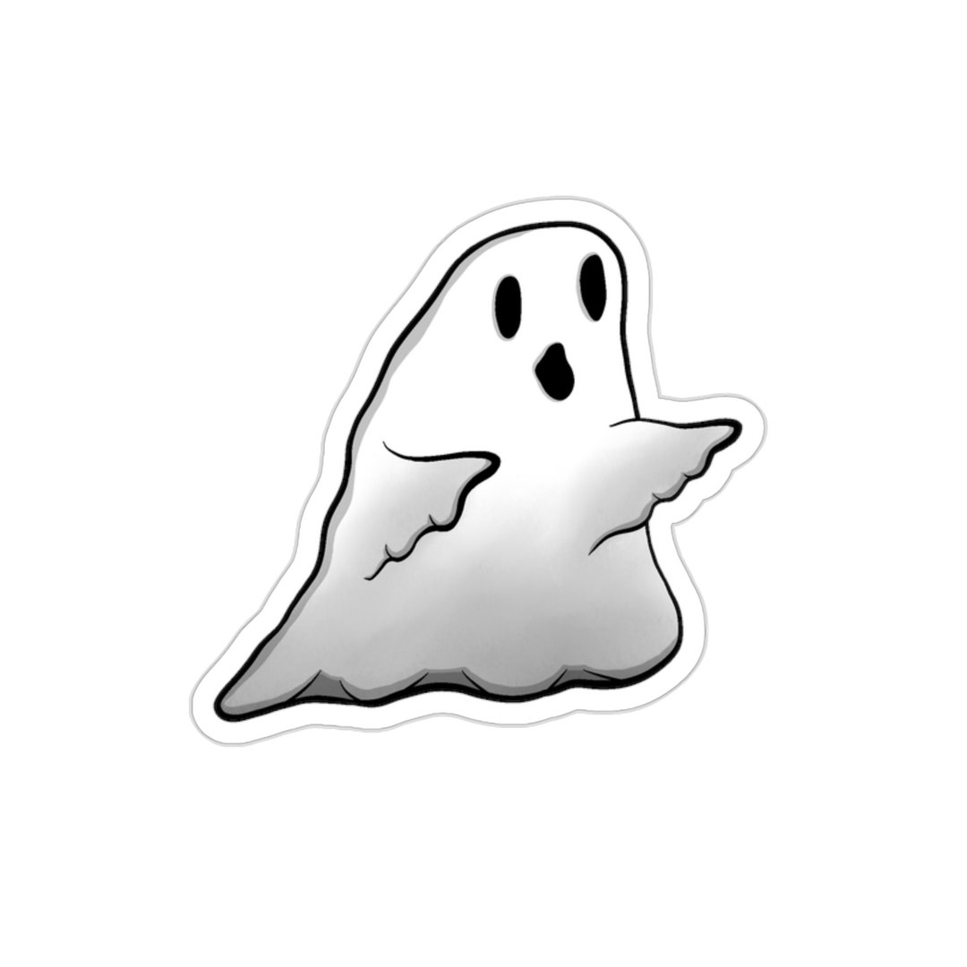 Spooky Little Ghost Vinyl Sticker, Halloween Sticker, Ghost Sticker ...